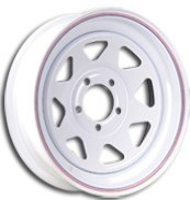 15X6 - 5 ON 5.5 WHITE SPOKE WHEEL - Wheels - St. Louis Wholesale Tire